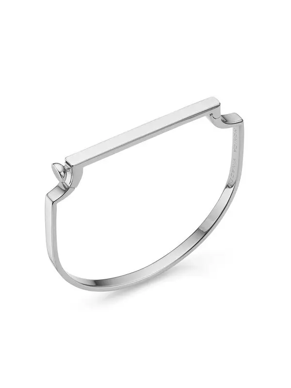 Monica Vinader Signature Thin Bangle - Silver