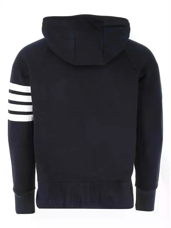 Thom Browne 4-bar Zip-up Hoodie - Blue