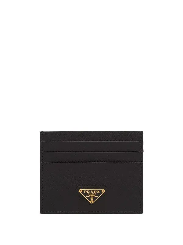 Prada Logo-plaque Card Holder - Black