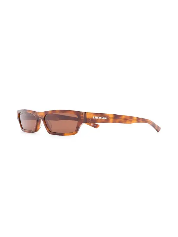 Balenciaga Bb0075s Rectangular-Shaped Sunglasses In Brown  display picture 1