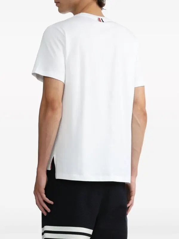 Thom Browne Side-slit Relaxed T-shirt - White