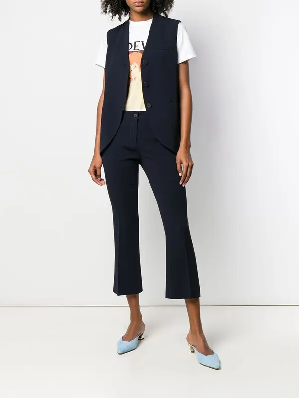 Alberto Biani Pressed-crease Trousers - Blue