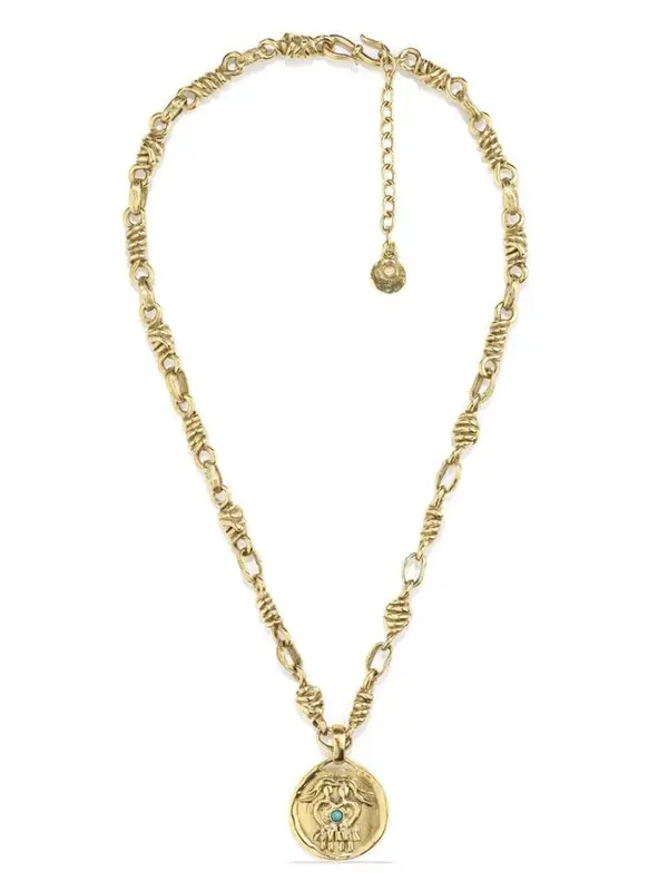 GOOSSENS Talisman Gemini Medallion Necklace - Gold