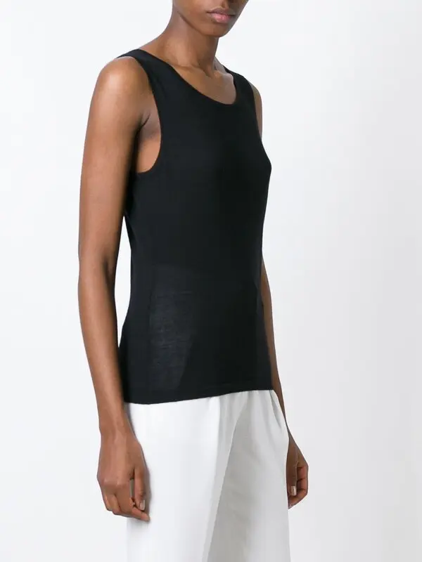 N.peal Fine-knit Tank Top - Black