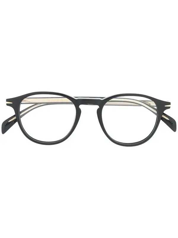 DB EYEWEAR BY DAVID BECKHAM Round Frame Glasses - Black