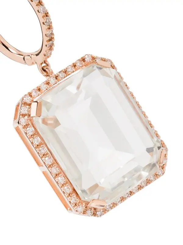 Shay 18k White Topaz Earrings - Pink