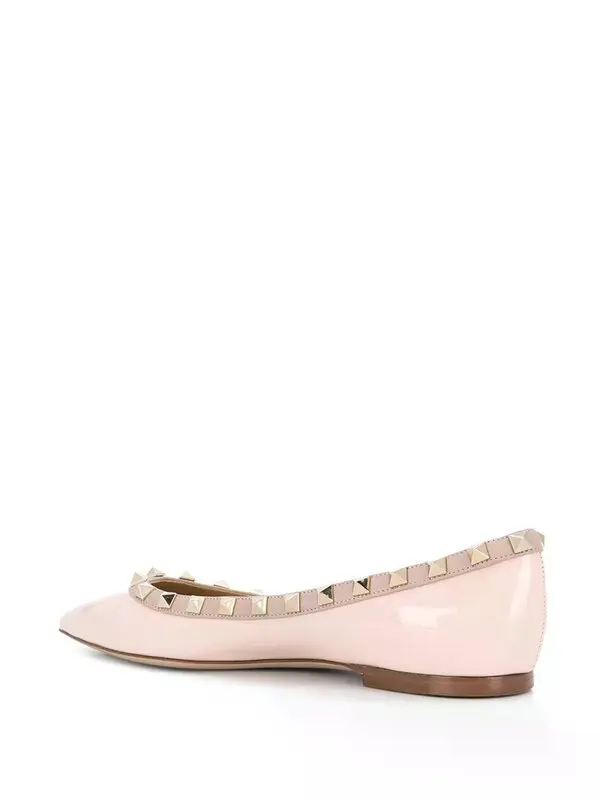 Valentino Garavani Rockstud Pointed Ballerina Flats - Pink