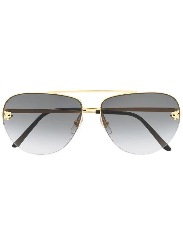 Cartier Pilot-frame Sunglasses - Gold