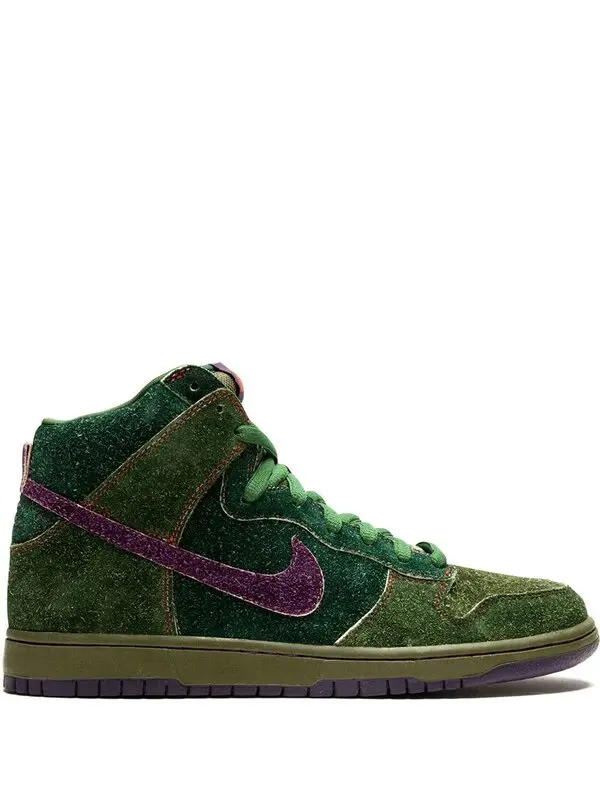Nike Sb Dunk High Premium Skunks Sneakers - Green