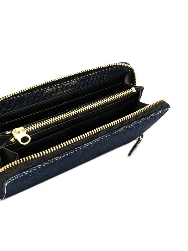 Comme Des Garçons Denim Zip Around Wallet