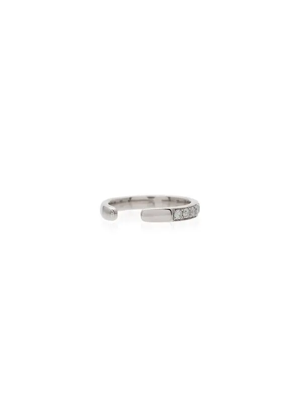 Yvonne Léon 18kt Ear Cuff With Diamonds - Silver