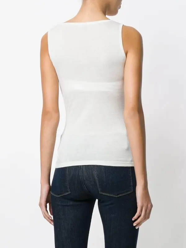 N.peal Fine-knit Tank Top - White
