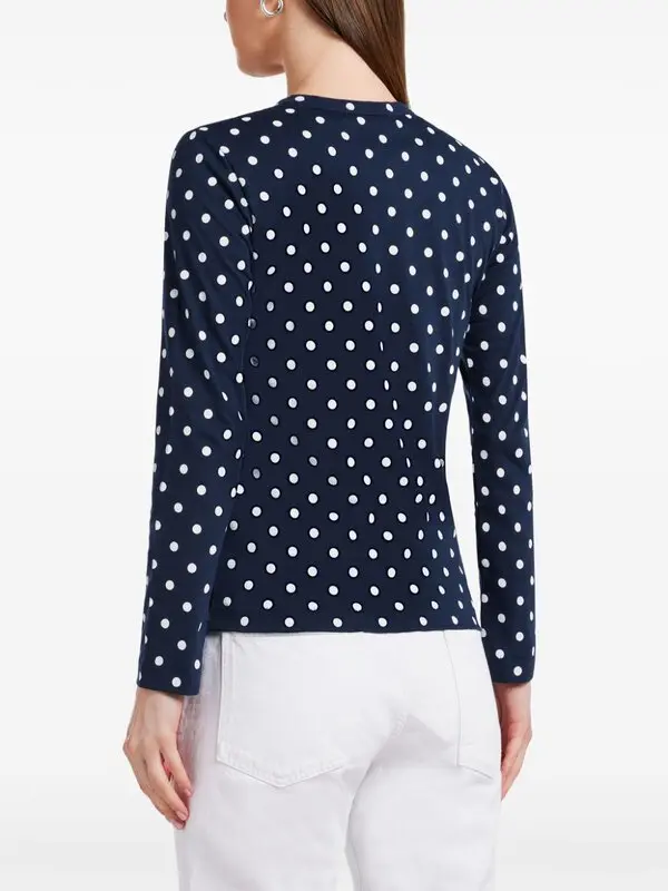 Play Comme Des Garcon Polka Dot Heart Logo T-shirt - Blue