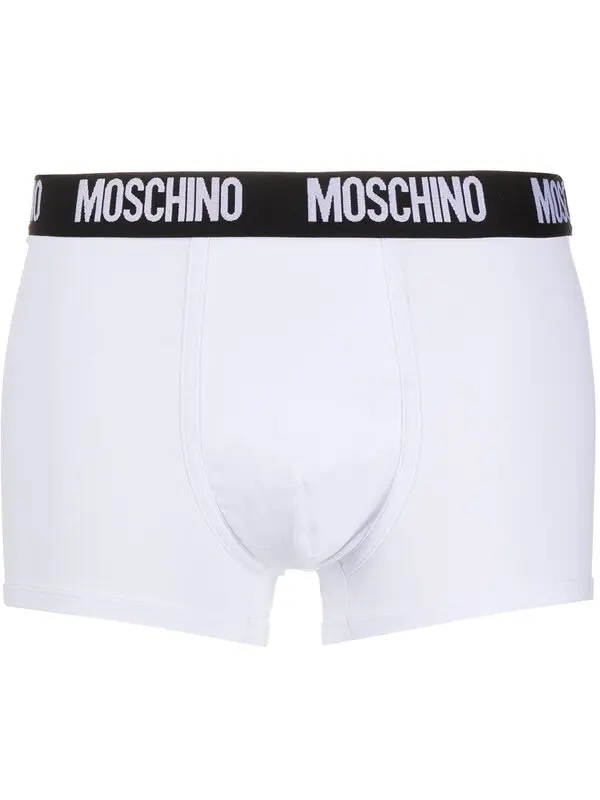 Moschino Logo Boxers - White
