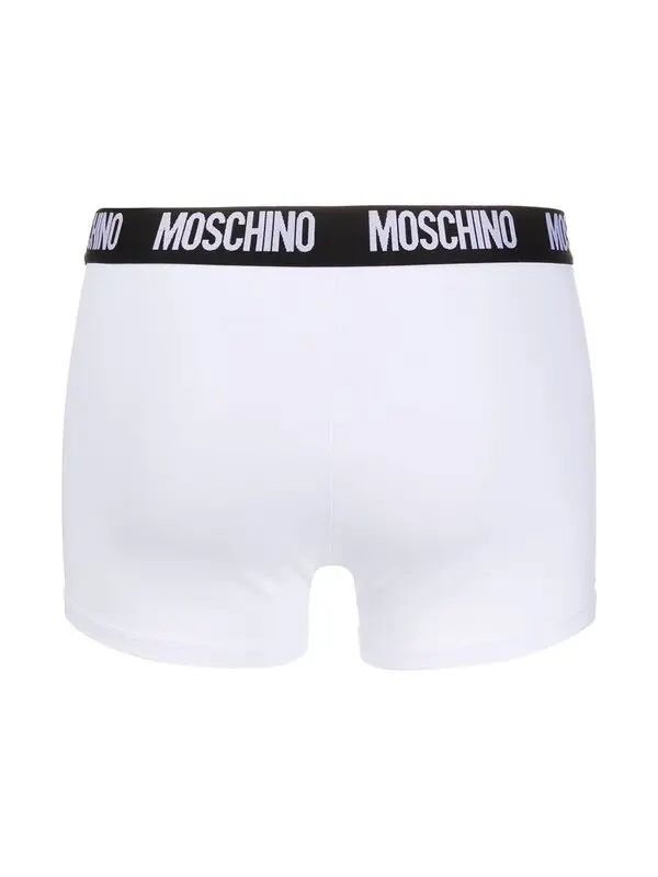 Moschino Logo Boxers - White