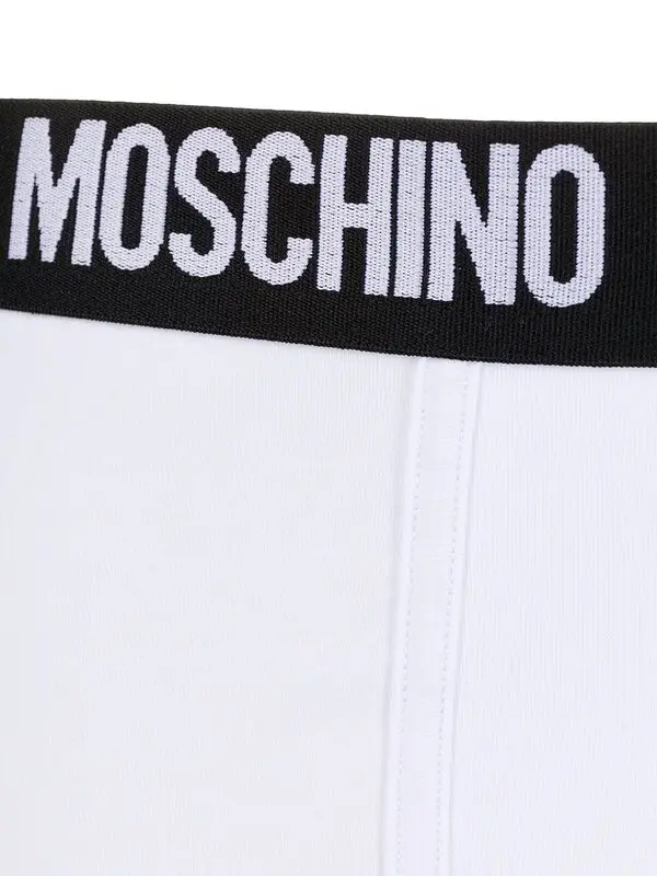 Moschino Logo Boxers - White