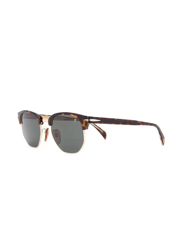 DB EYEWEAR BY DAVID BECKHAM Tortoiseshell Half-frame Sunglasses