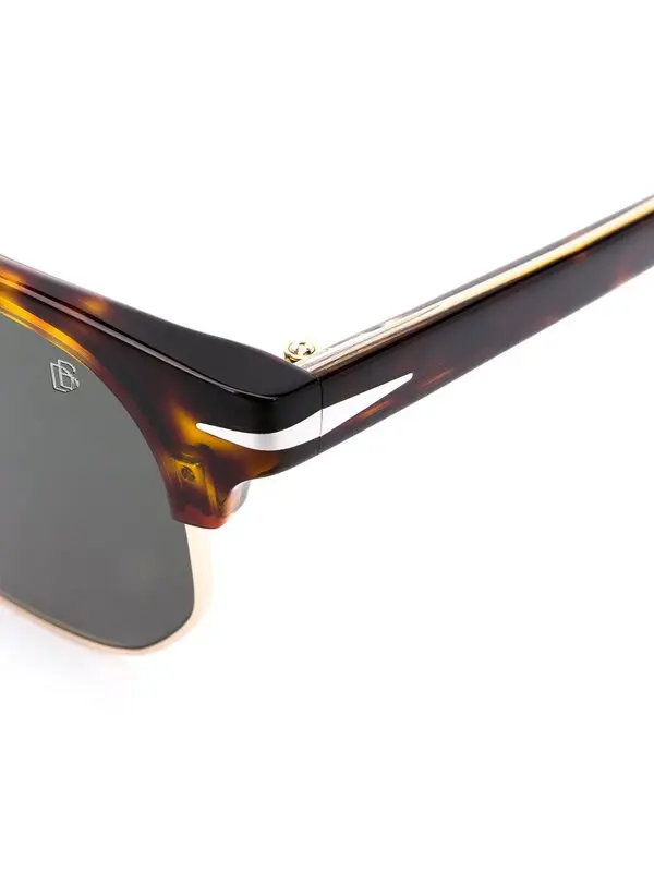 DB EYEWEAR BY DAVID BECKHAM Tortoiseshell Half-frame Sunglasses