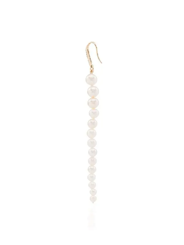 Mateo 14kt Gold Pearl And Diamond Drop Earrings