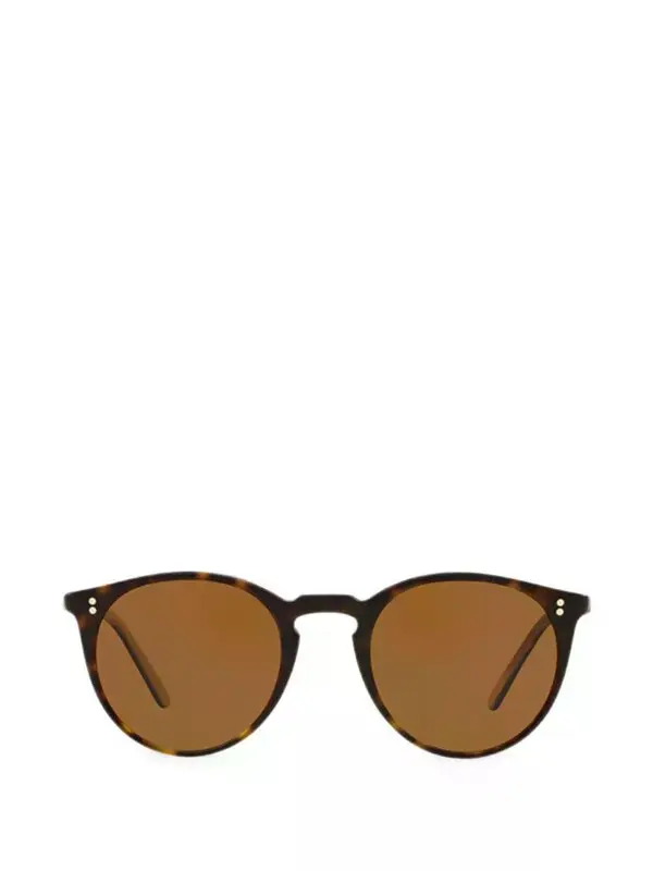 Oliver Spencer O'malley Round Frame Sunglasses - Brown
