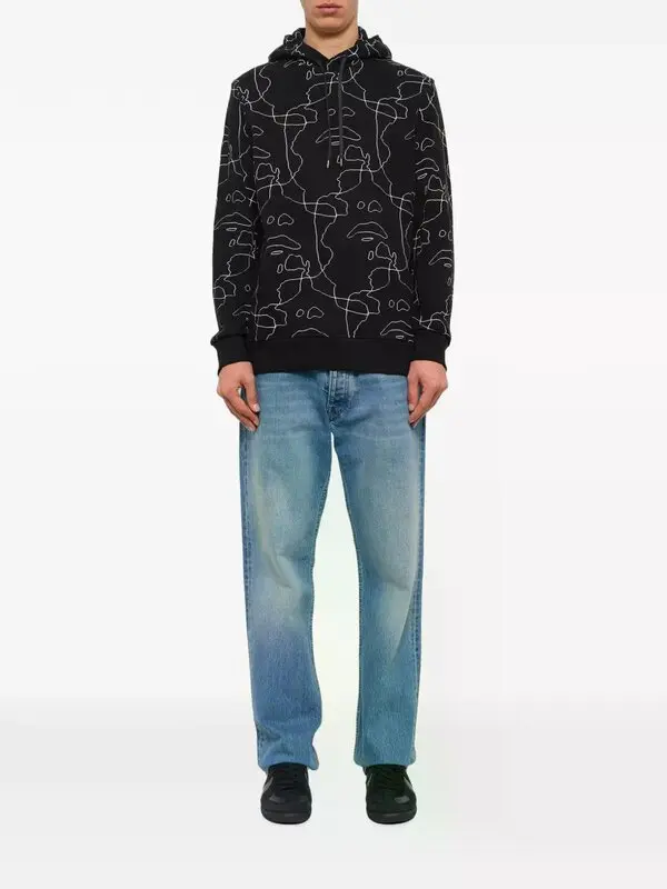 Neil Barrett Siouxsie Printed Hoodie - Black