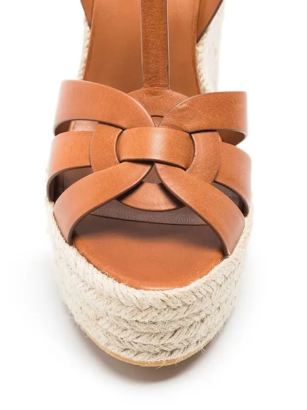 Saint Laurent Tribute Espadrilles Brown Editorialist