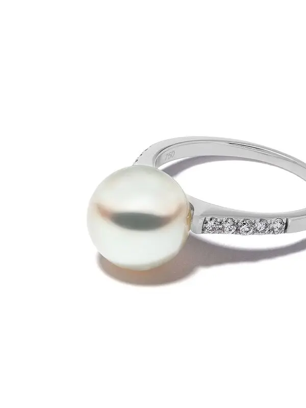 Yoko London 18kt White Gold Pearl And Diamond Ring