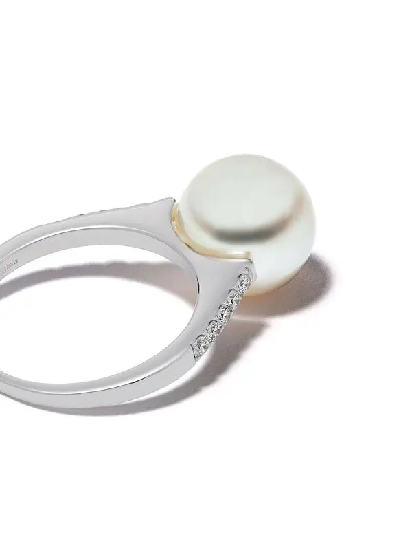 Yoko London 18kt White Gold Pearl And Diamond Ring