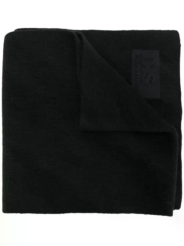 Dsquared2 Ski Logo-patch Scarf - Black