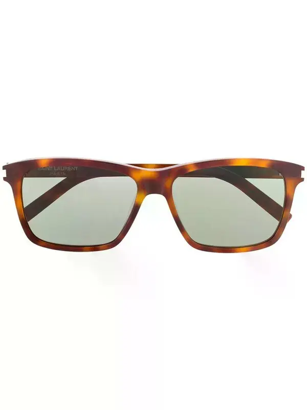Saint Laurent Rectangular-frame Sunglasses - Brown