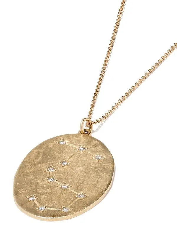 BROOKE GREGSON 14kt Gold Scorpio Diamond Pendant Necklace - Yellow