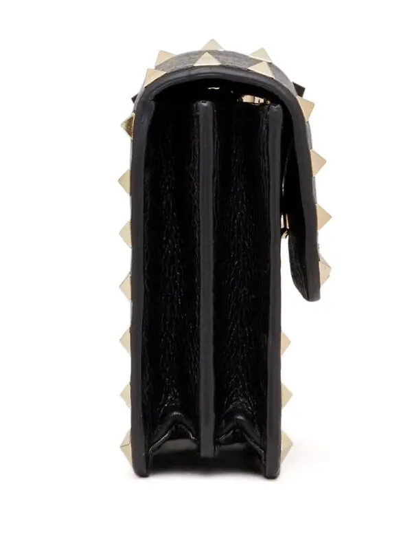 Valentino Garavani Rockstud Leather Clutch - Black