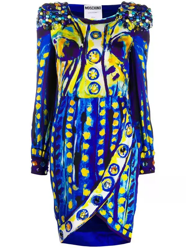 Moschino Matador Print Dress - Blue