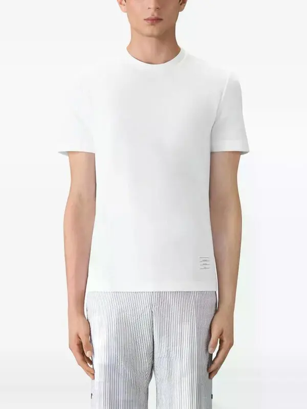 Thom Browne 4-bar Stripe Cotton T-shirt - White