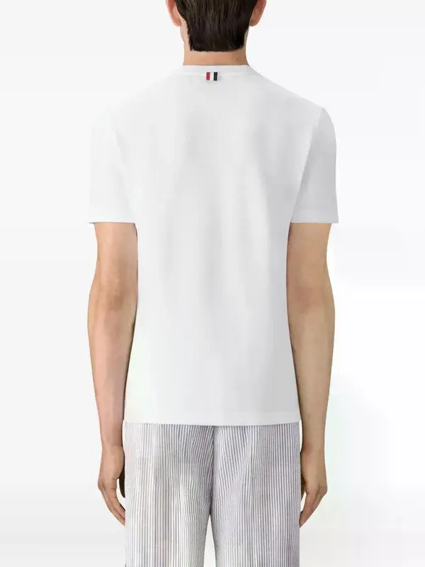 Thom Browne 4-bar Stripe Cotton T-shirt - White