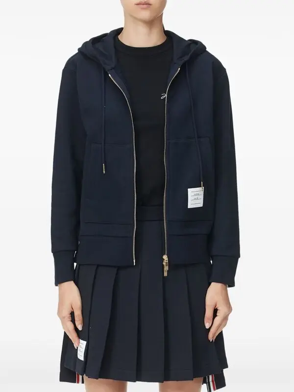 Thom Browne Rwb Stripe Cotton Hoodie
