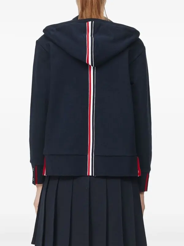 Thom Browne Rwb Stripe Cotton Hoodie