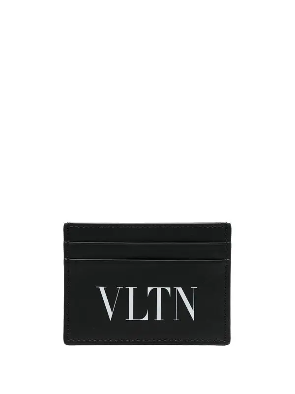 Valentino Garavani Vltn Logo-print Cardholder - Black