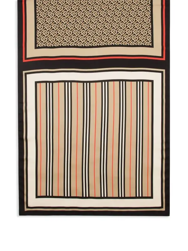 Burberry Montage Print Silk Scarf - Neutrals