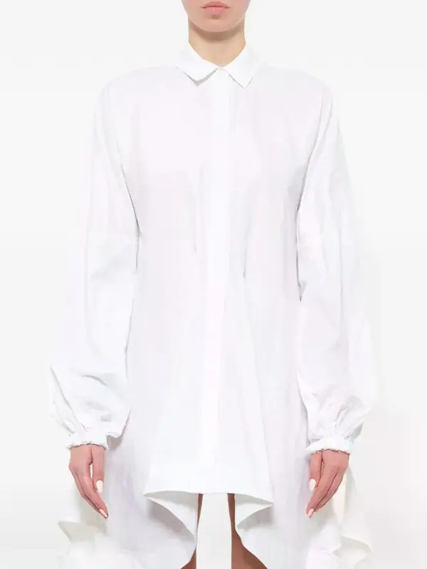 JW Anderson Cotton Button-down Puff Sleeve Dress