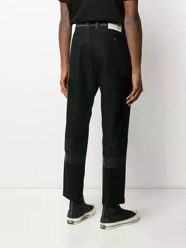 DIESEL® Cotton Denim Waistband Straight-leg Chinos