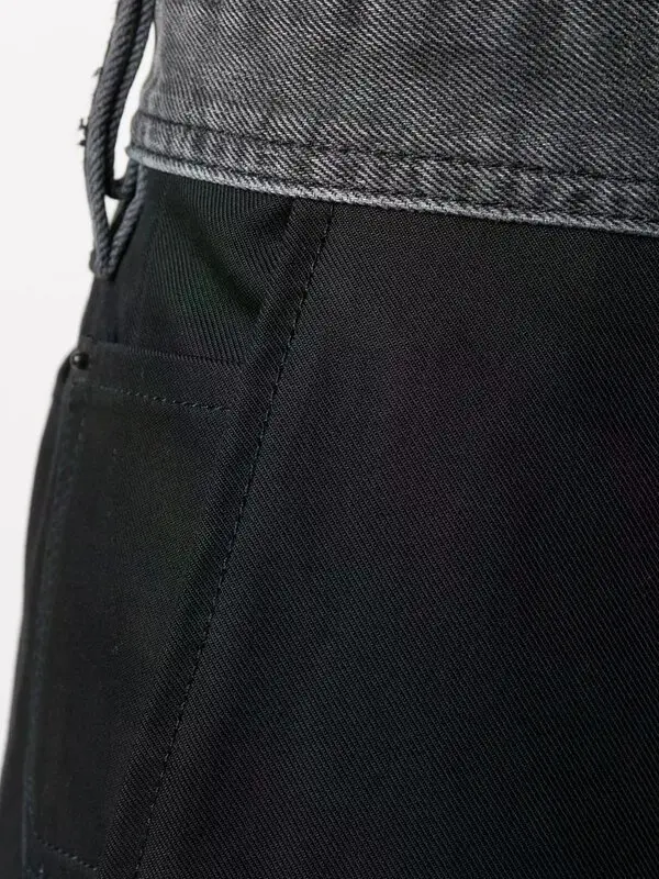 DIESEL® Cotton Denim Waistband Straight-leg Chinos