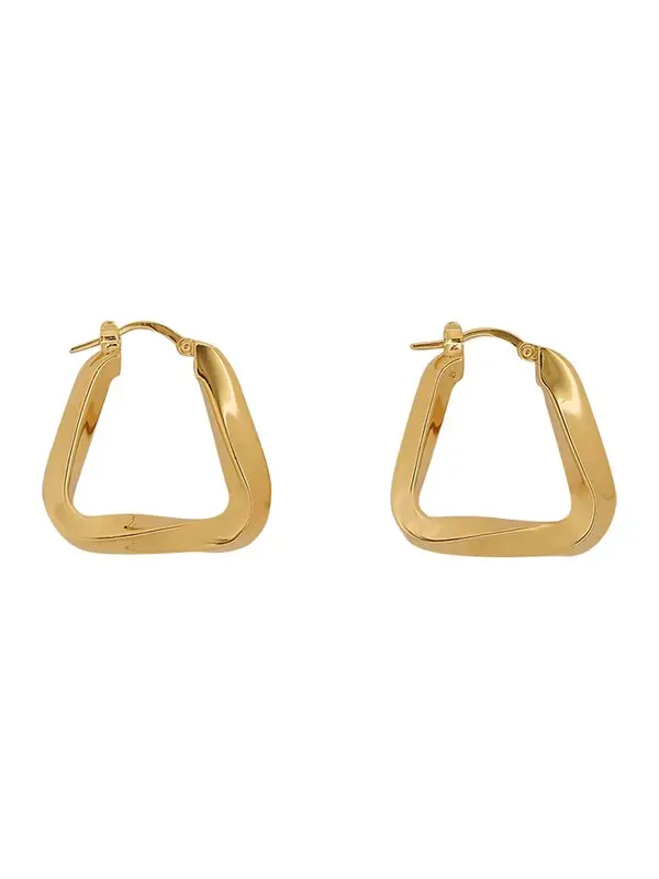 Bottega Veneta Triangular Hoop Earrings