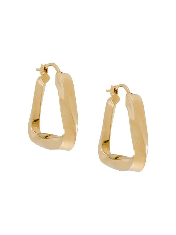 Bottega Veneta Triangular Hoop Earrings