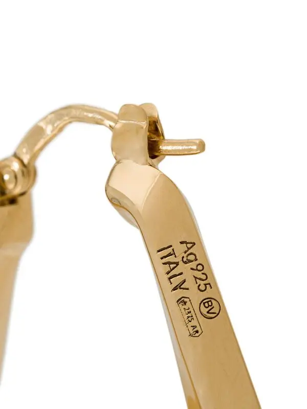 Bottega Veneta Triangular Hoop Earrings