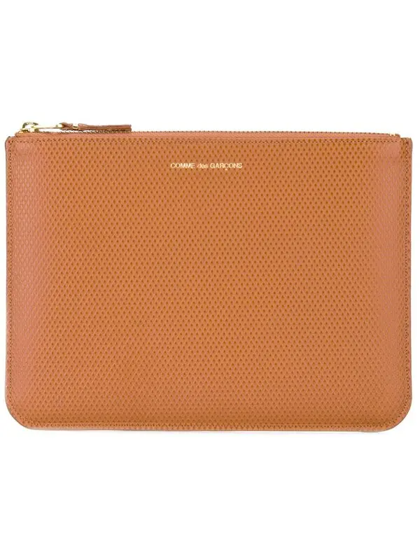 Comme Des Garçons Embossed Wallet - Brown