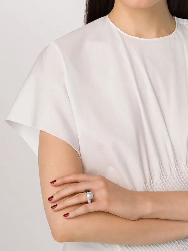 Yoko London 18kt White Gold South Sea Pearl And Diamond Ring