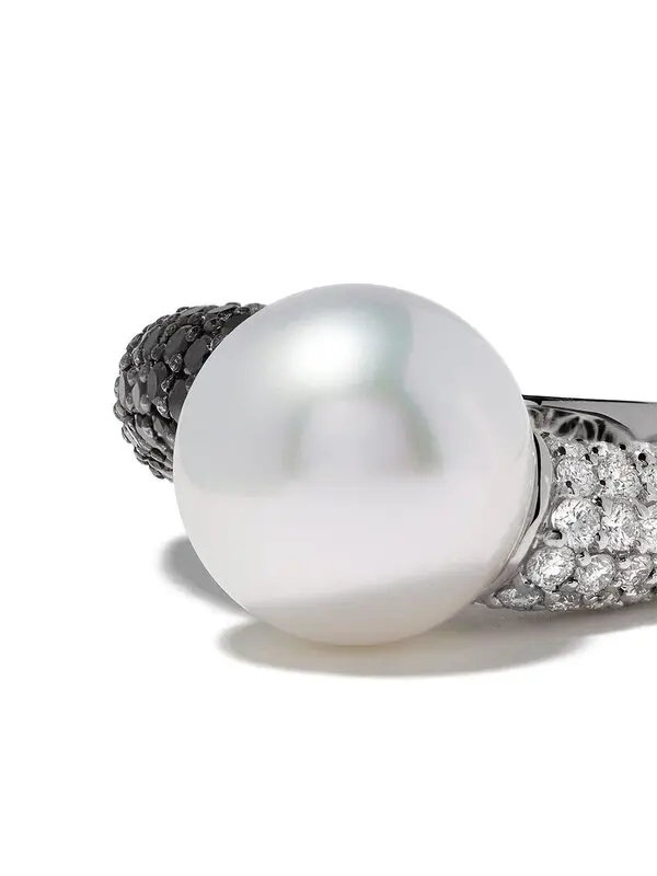 Yoko London 18kt White Gold South Sea Pearl And Diamond Ring