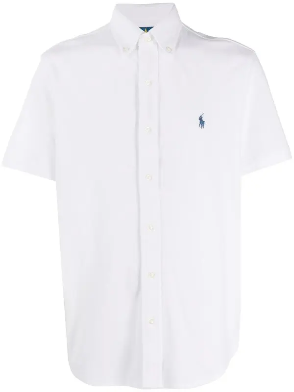 Polo Ralph Lauren Embroidered Logo Polo Shirt - White