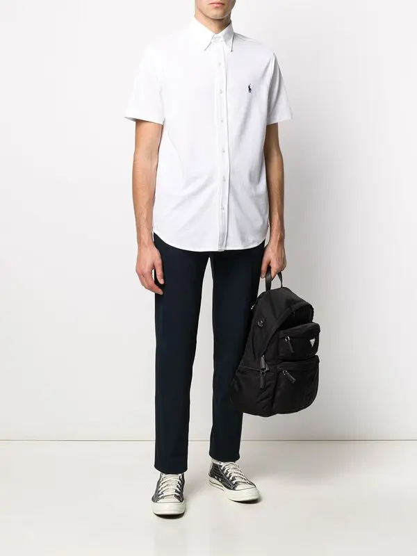 Polo Ralph Lauren Embroidered Logo Polo Shirt - White